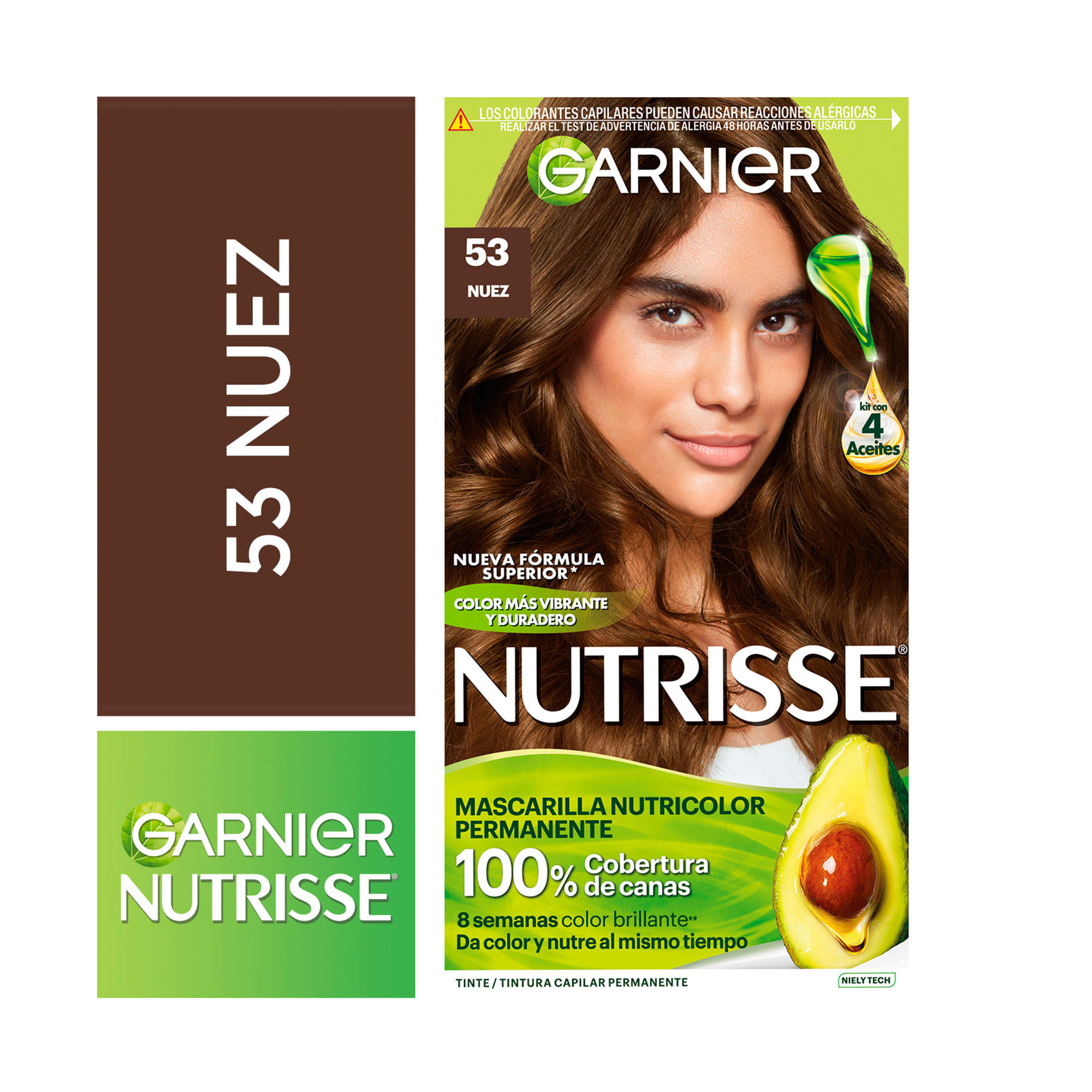 Coloración permanente Nutrisse tono 53 nuez x 1 uni - Carrefour
