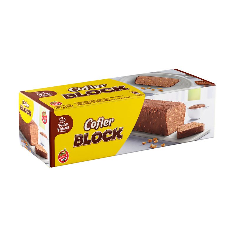 Postre helado Cofler chocolate block 500 g. - Carrefour