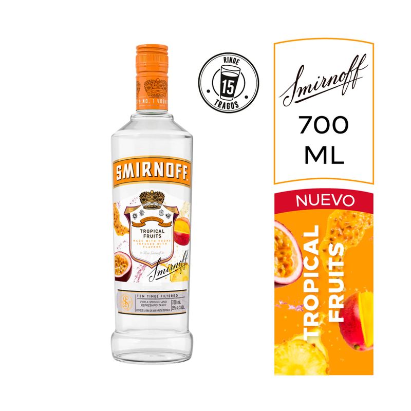 Vodka Smirnoff Tropical Fruits 700 Cc Carrefour