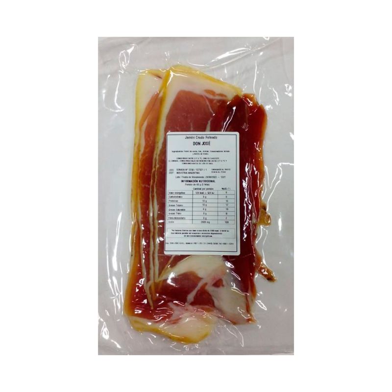 Jamón crudo feteado Don José x kg. - Carrefour