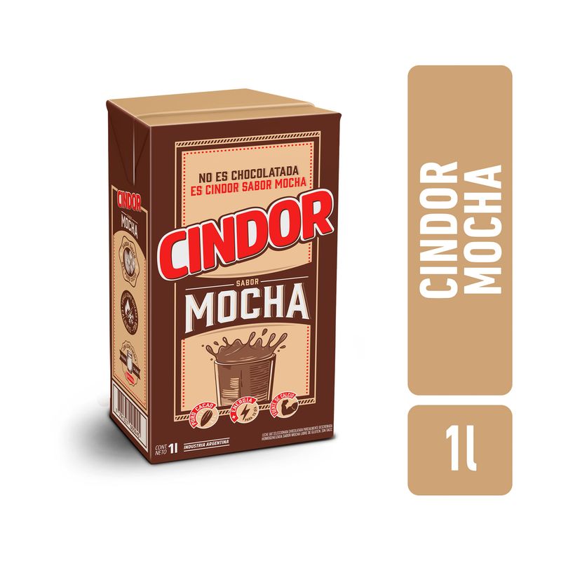Leche parcialmente descremada Cindor chocolatada mocha 1 l. - Carrefour