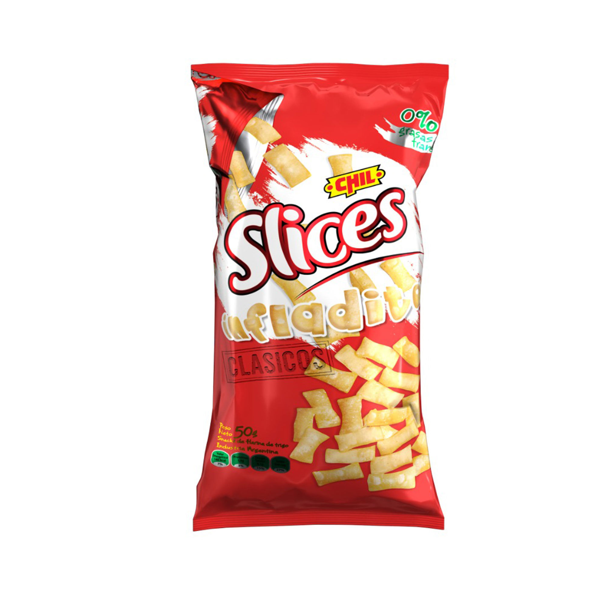 Snacks infladitos Slices clásicos 50 g. - Carrefour