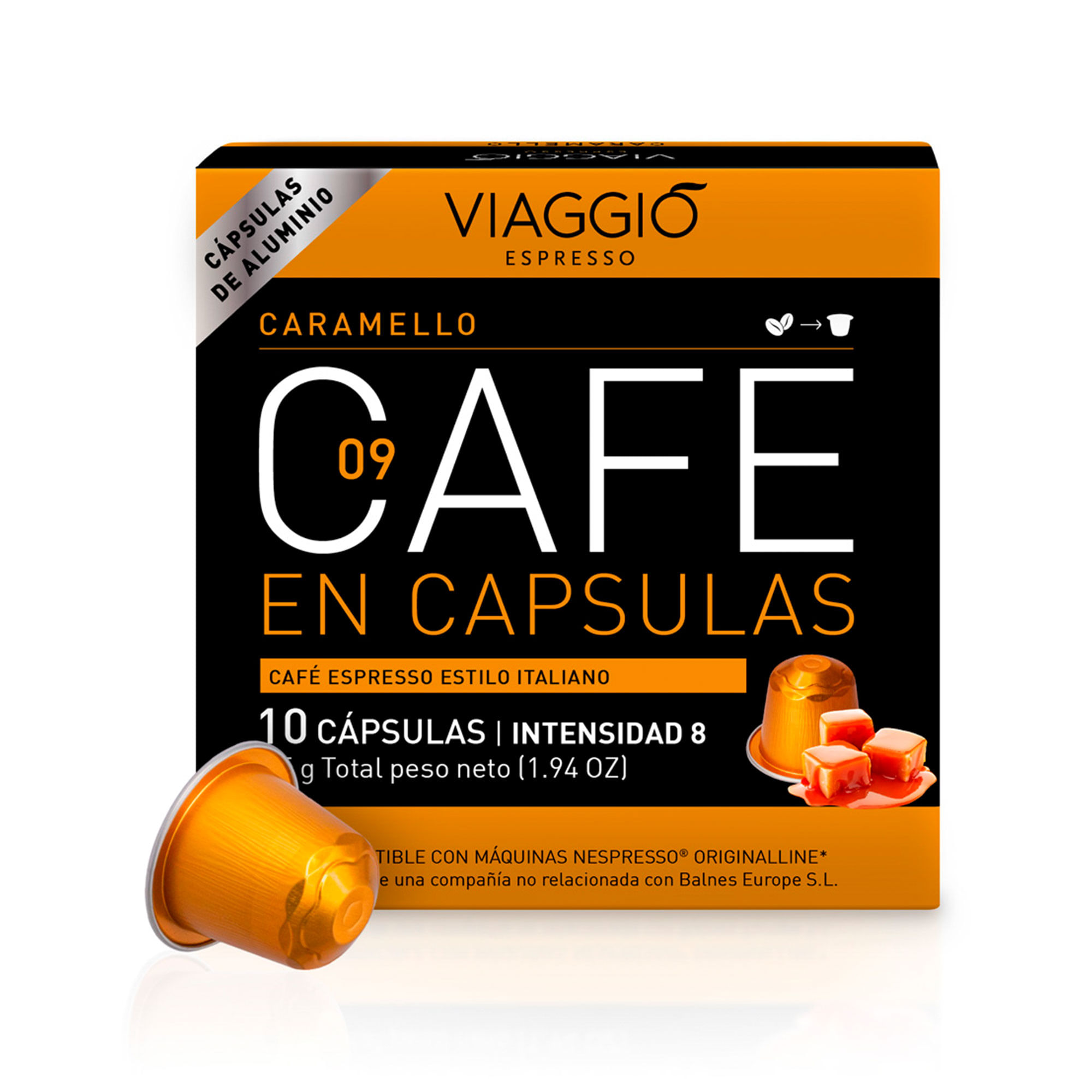 Cápsulas de cafe Viaggio caramello espresso x 10 uni - Carrefour