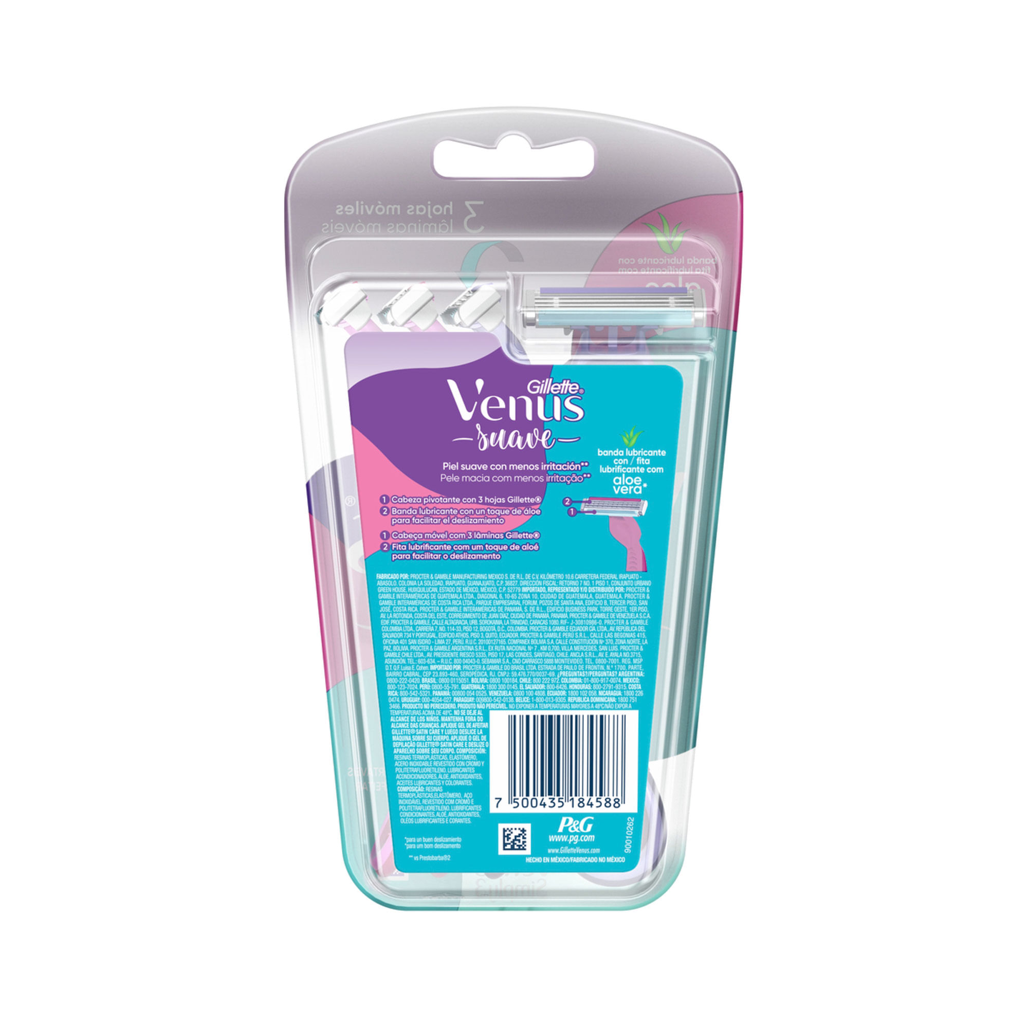 Afeitadora con aloe vera Gillette venus suave x 4 uni - Carrefour