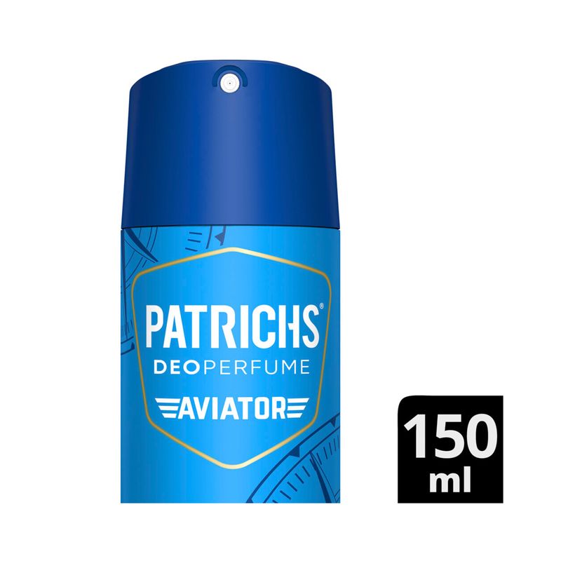 Desodorante Patrichs perf aero aviator 150 cc. - Carrefour