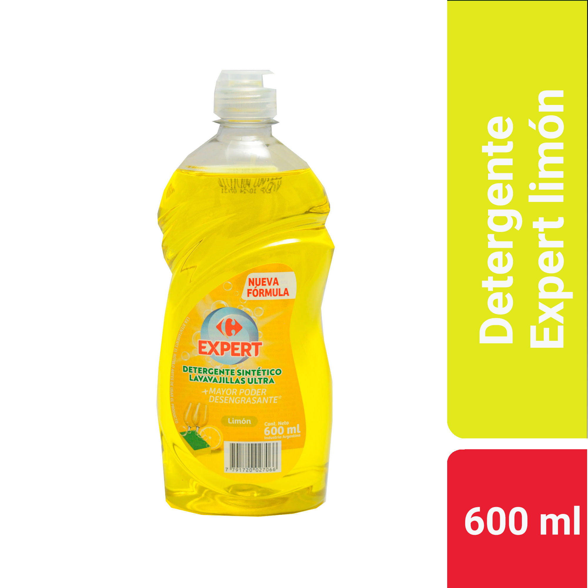 Detergente ultra Carrefour expert limón 600 cc. - Carrefour