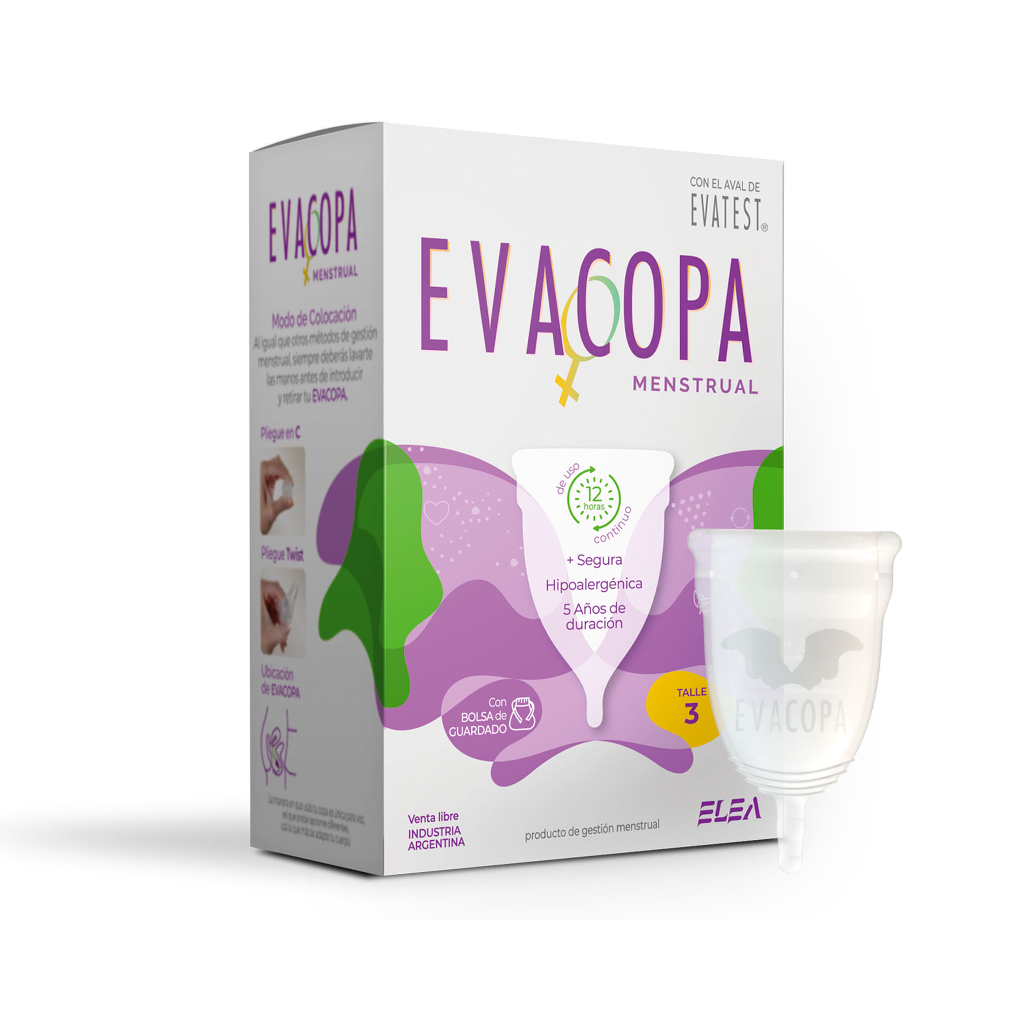 Copa menstrual Evacopa talle 3 1 uni - Carrefour