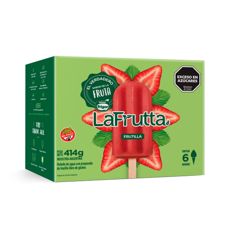 Helado de agua La frutta de frutilla 414 g. - Carrefour