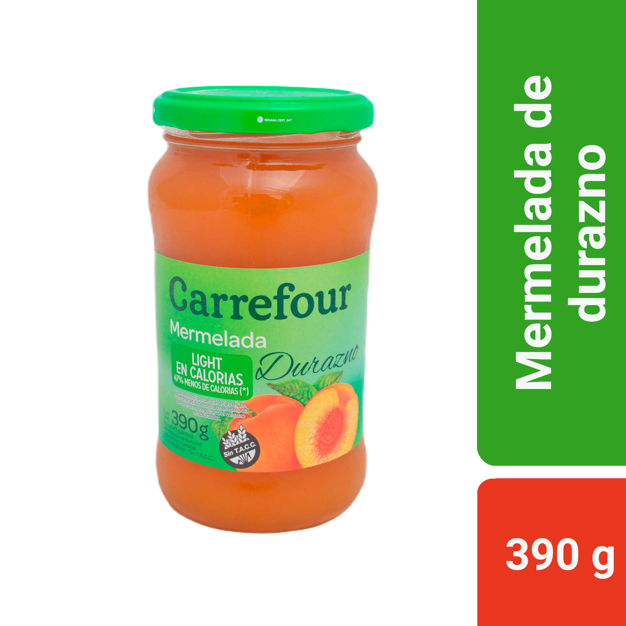 Mermelada light Carrefour de durazno 390 g. - Carrefour