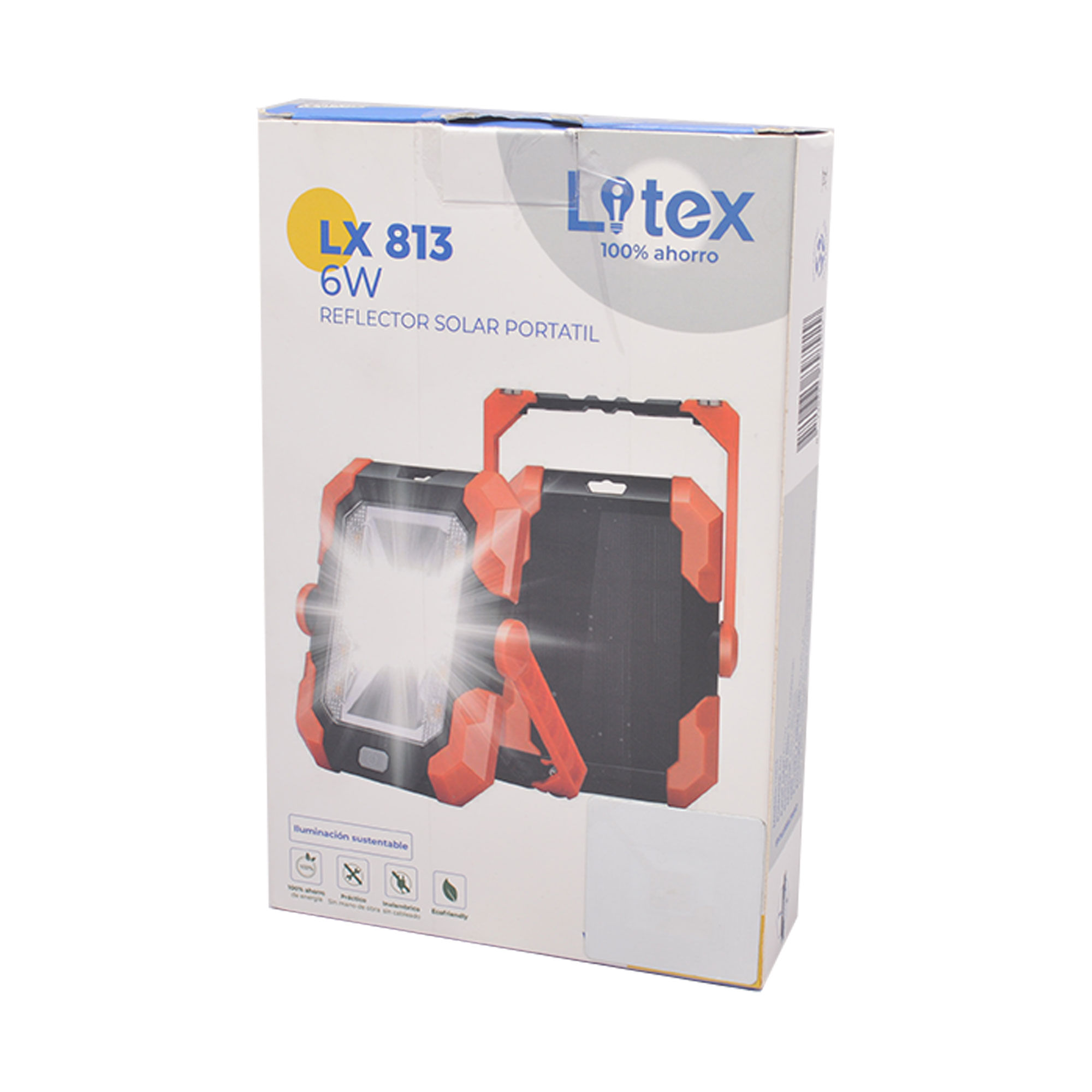 Reflector portatil led solar Litex 6 w - Carrefour