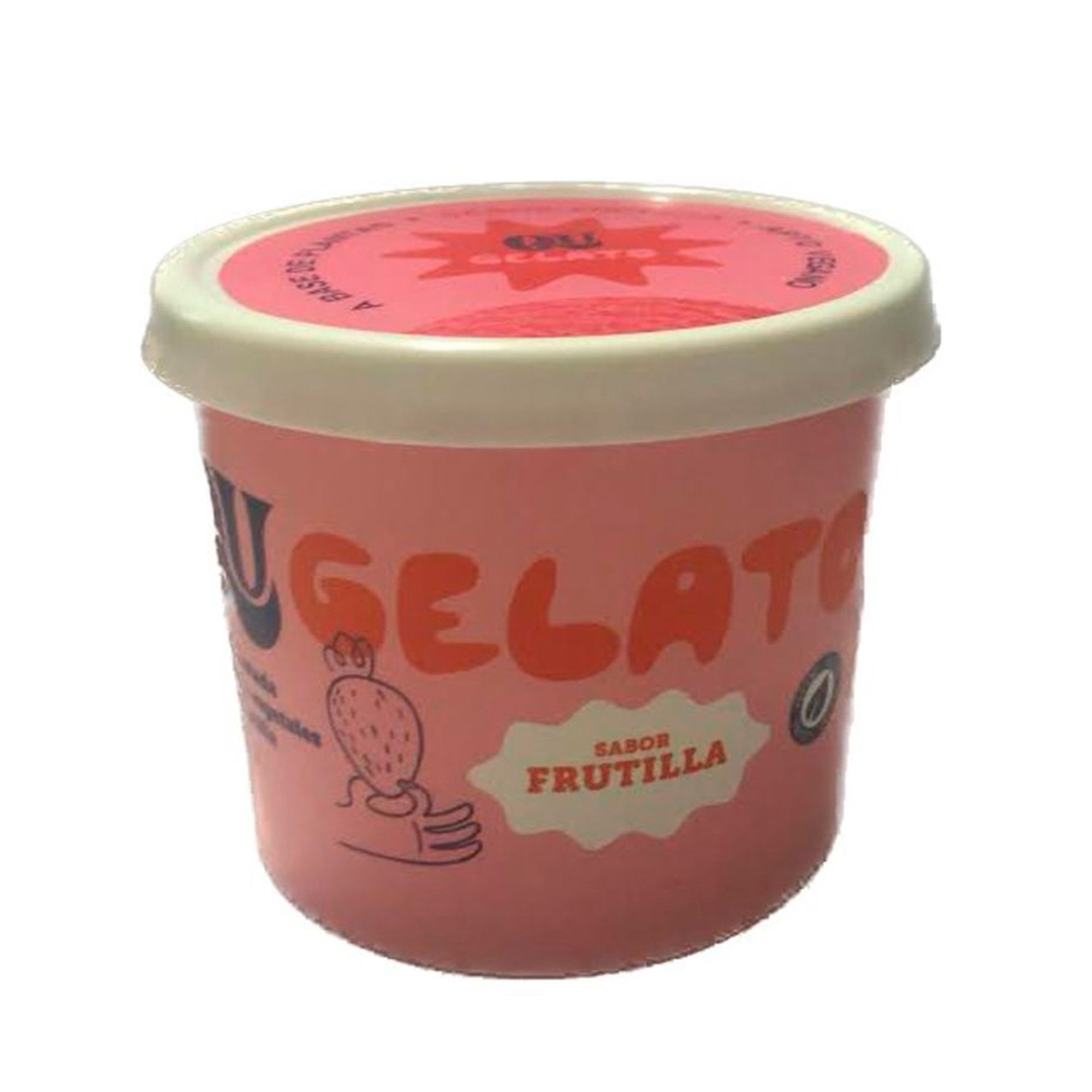 Helado Qu gelato de frutilla 240 g. - Carrefour