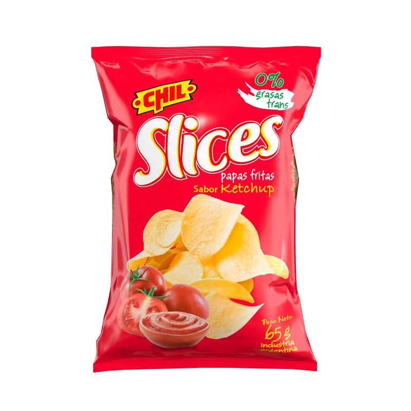 Papas fritas Slices sabor ketchup 65 g. - Carrefour