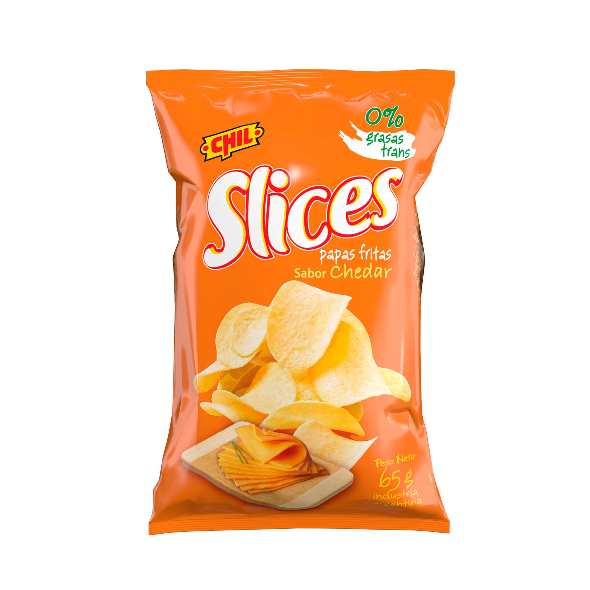 Papas fritas Slices sabor cheddar 65 g. - Carrefour