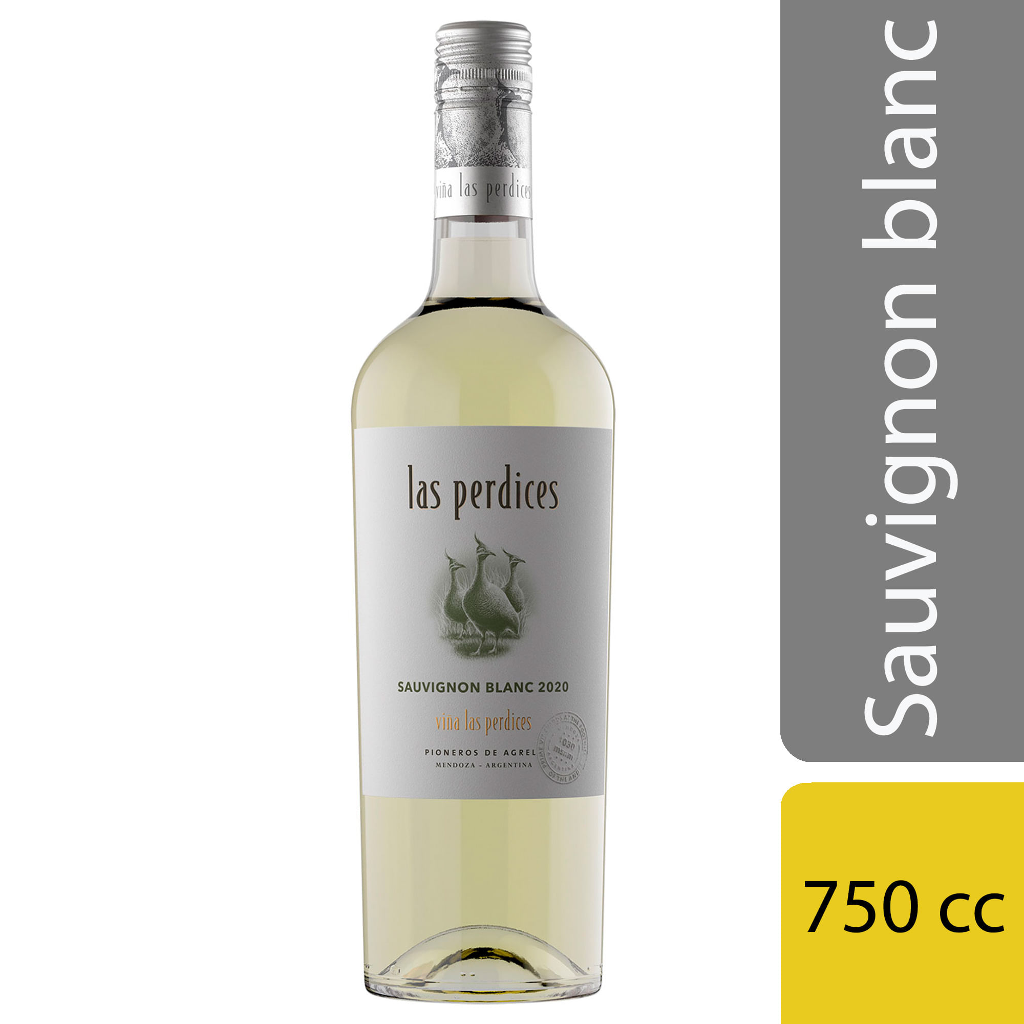 Vino blanco Sauvignon Blanc Las Perdices 750 ml - Carrefour