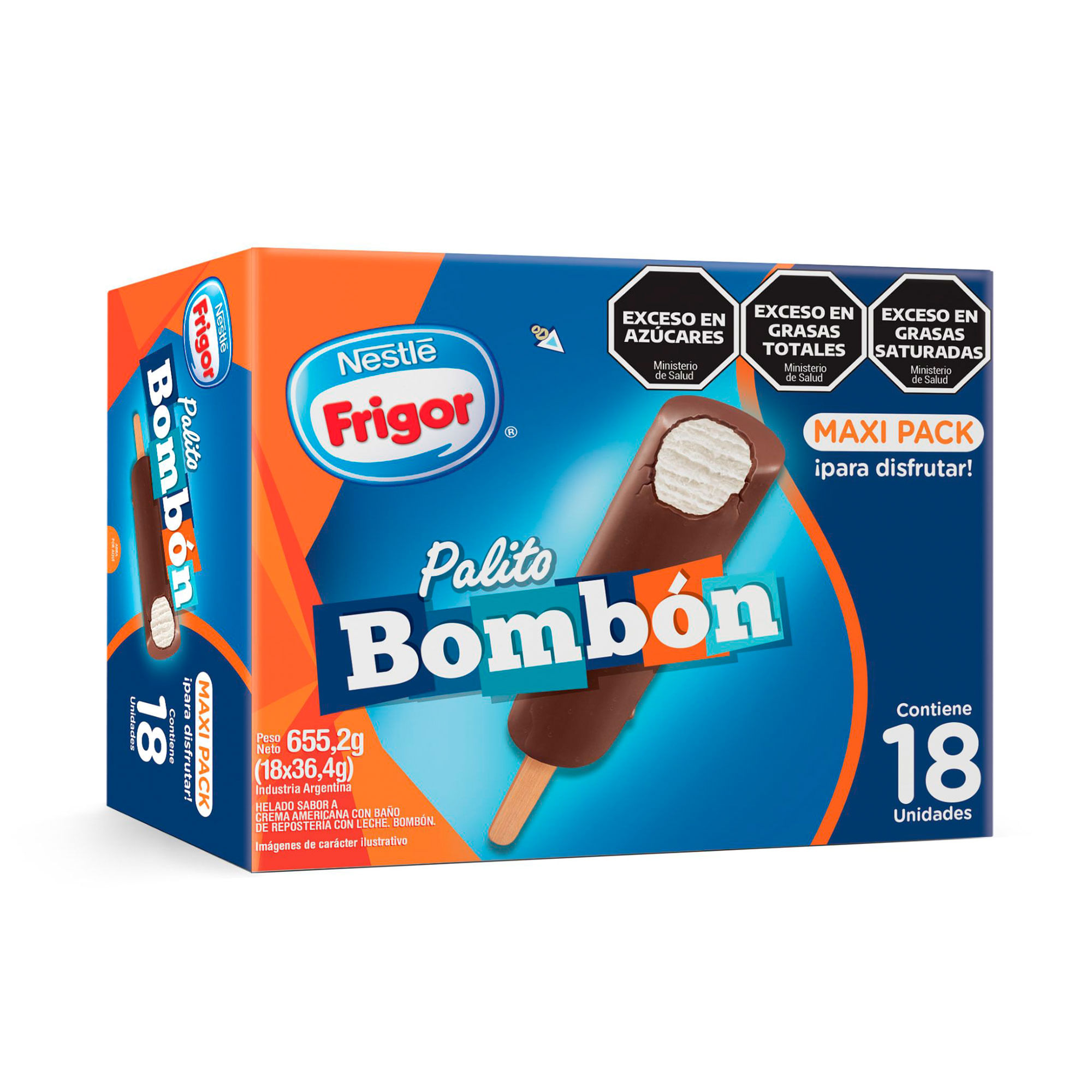 Helado Frigor palito bombón en caja 18 uni - Carrefour