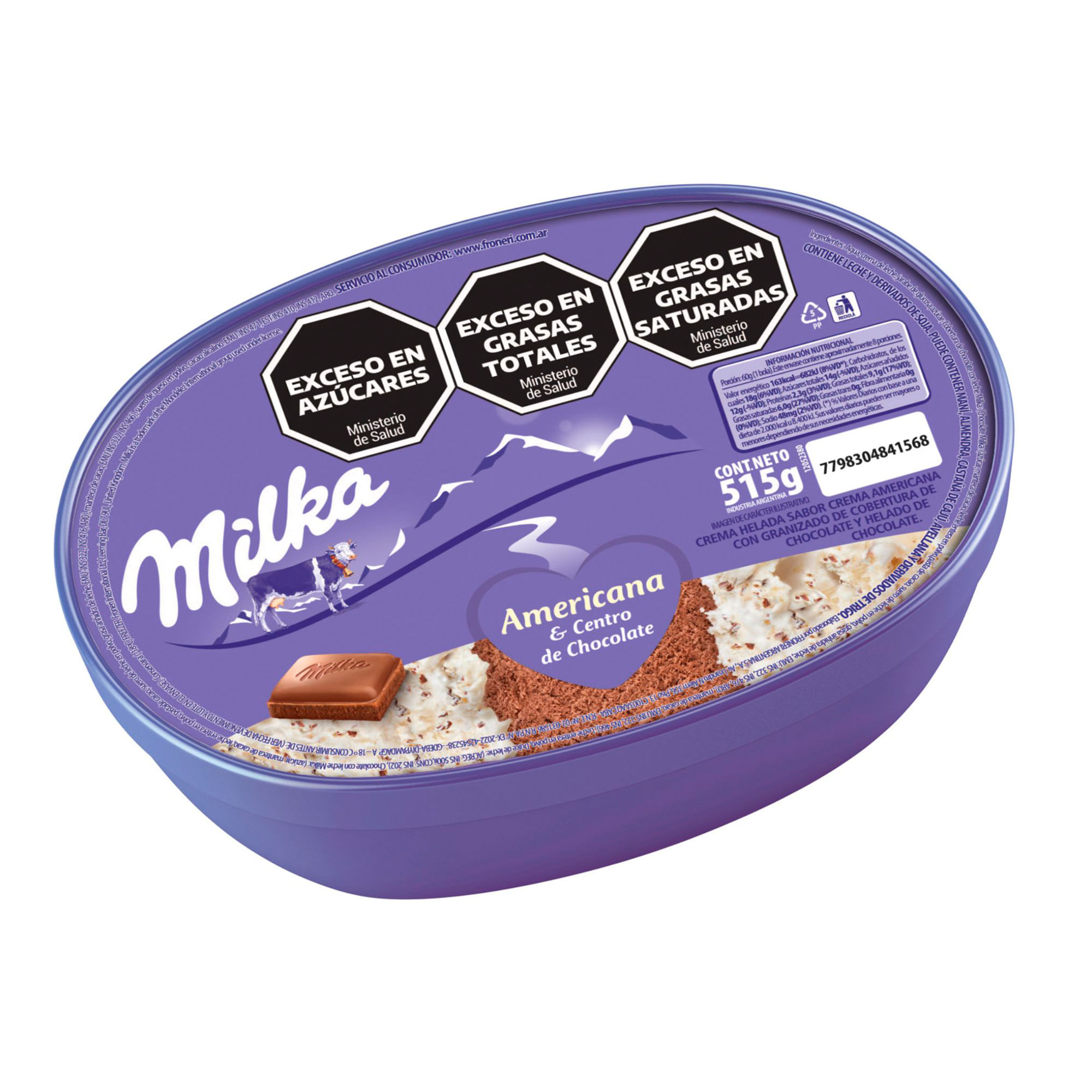 Helado Milka en pote 515 g. - Carrefour