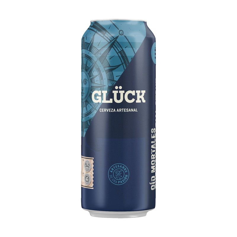 Cerveza rubia Gluck oid mortales en lata 473 cc. - Carrefour