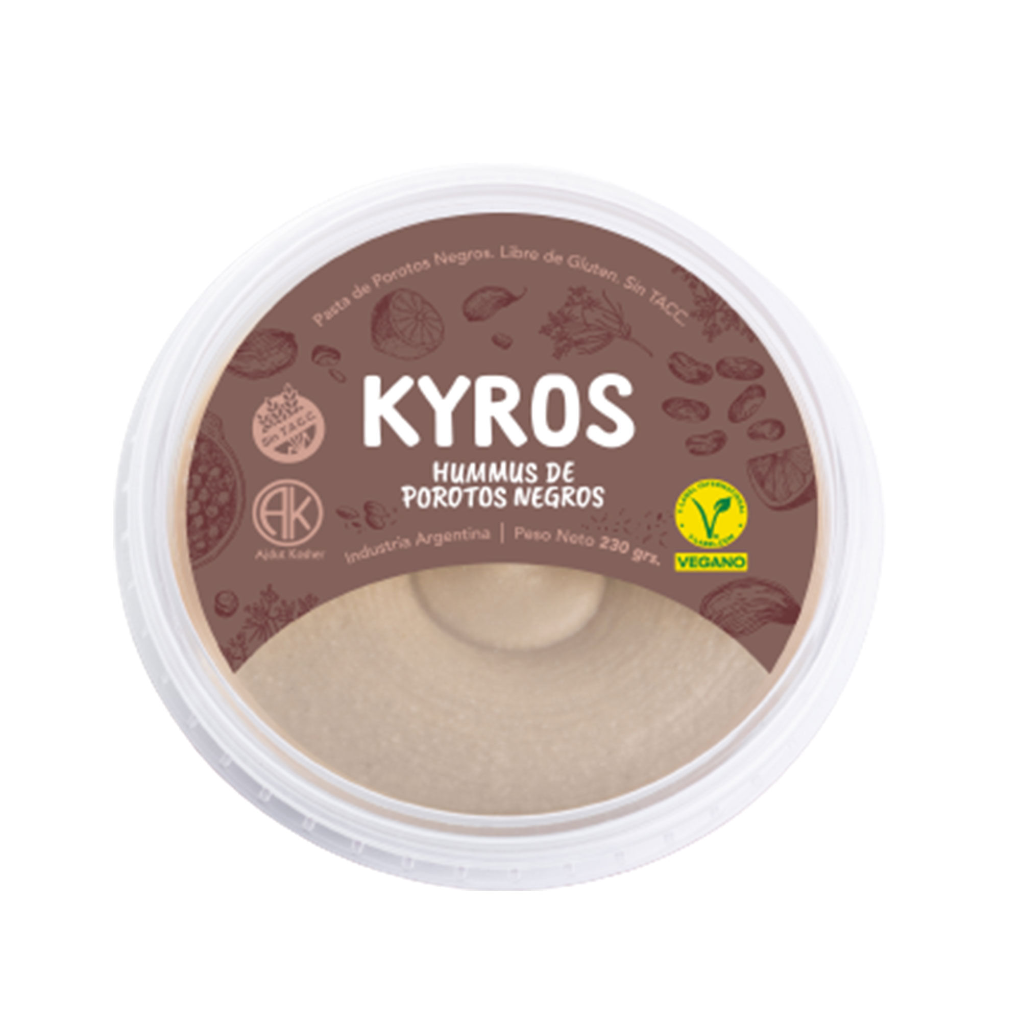 Hummus Kyros de poroto negro sin tacc 230 g. - Carrefour