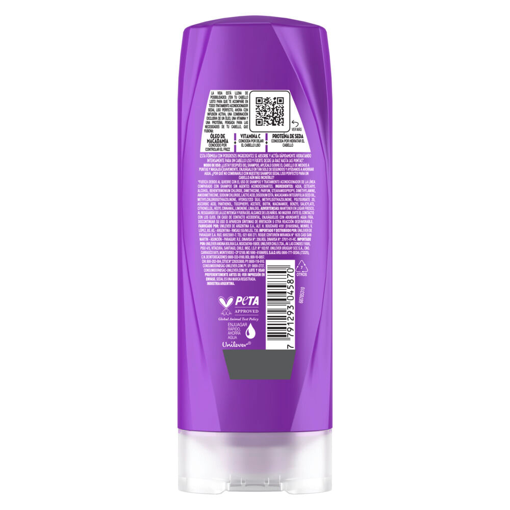 Acondicionador Sedal liso perfecto 190 cc. - Carrefour