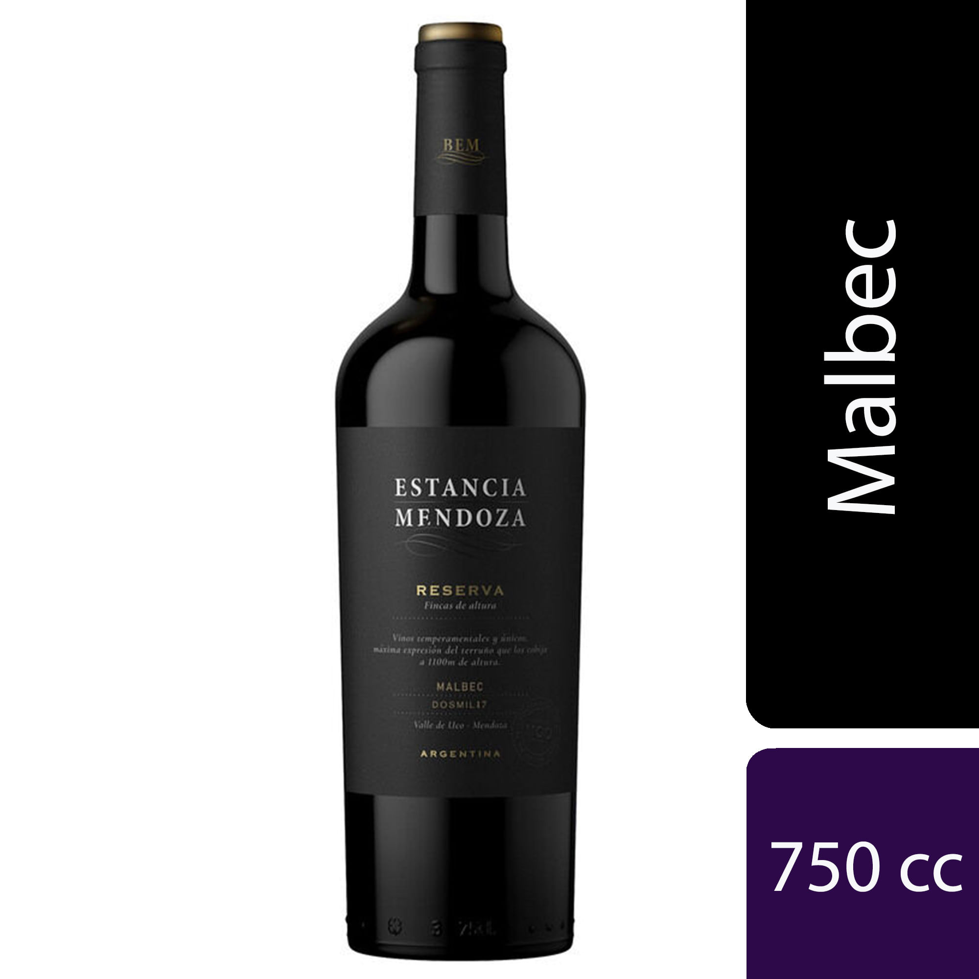 Vino tinto Estancia Mendoza malbec 750 cc. - Carrefour