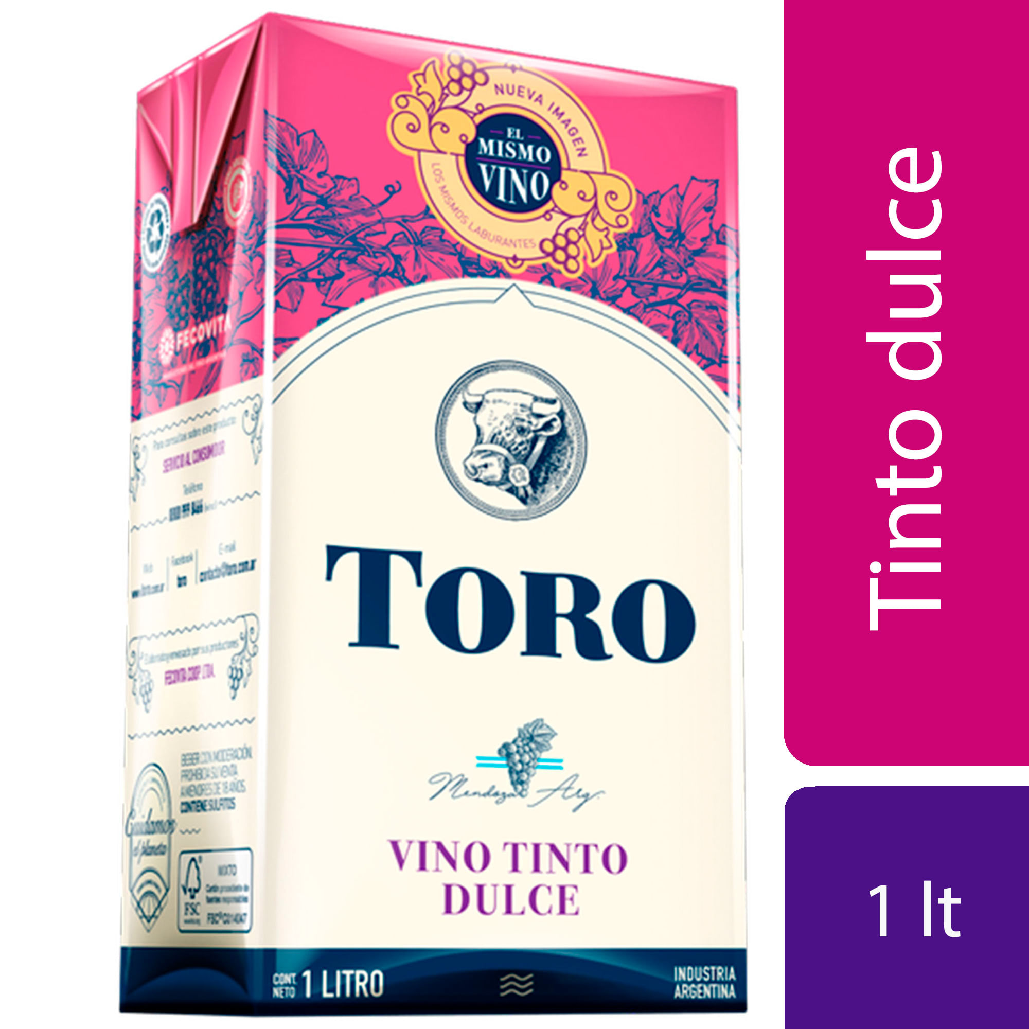 Vino tinto Toro dulce brick 1 l. - Carrefour