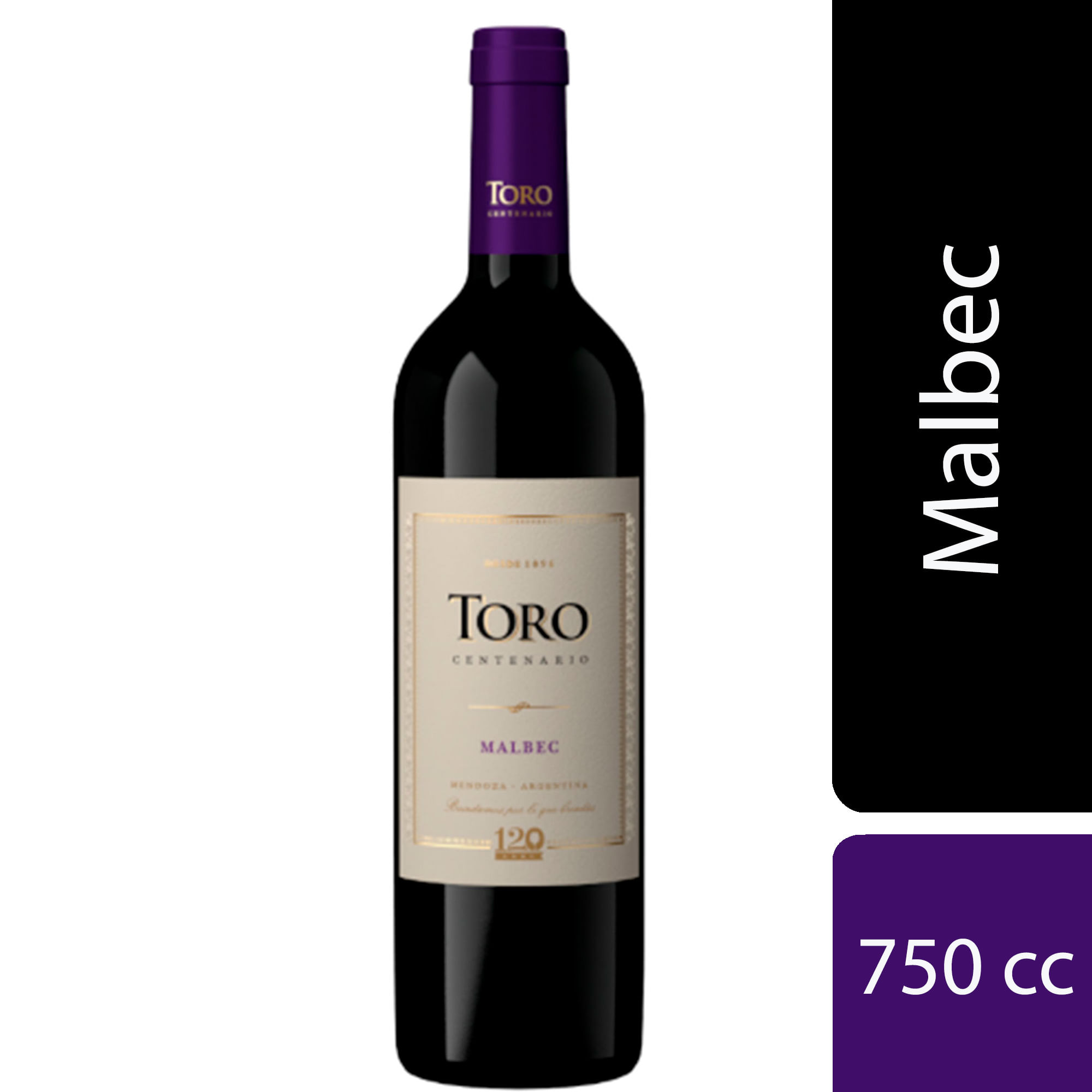 Vino tinto Toro centenario malbec 750 cc. - Carrefour