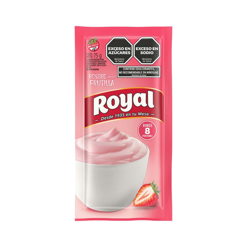 Postre Royal de frutilla 75 g. - Carrefour