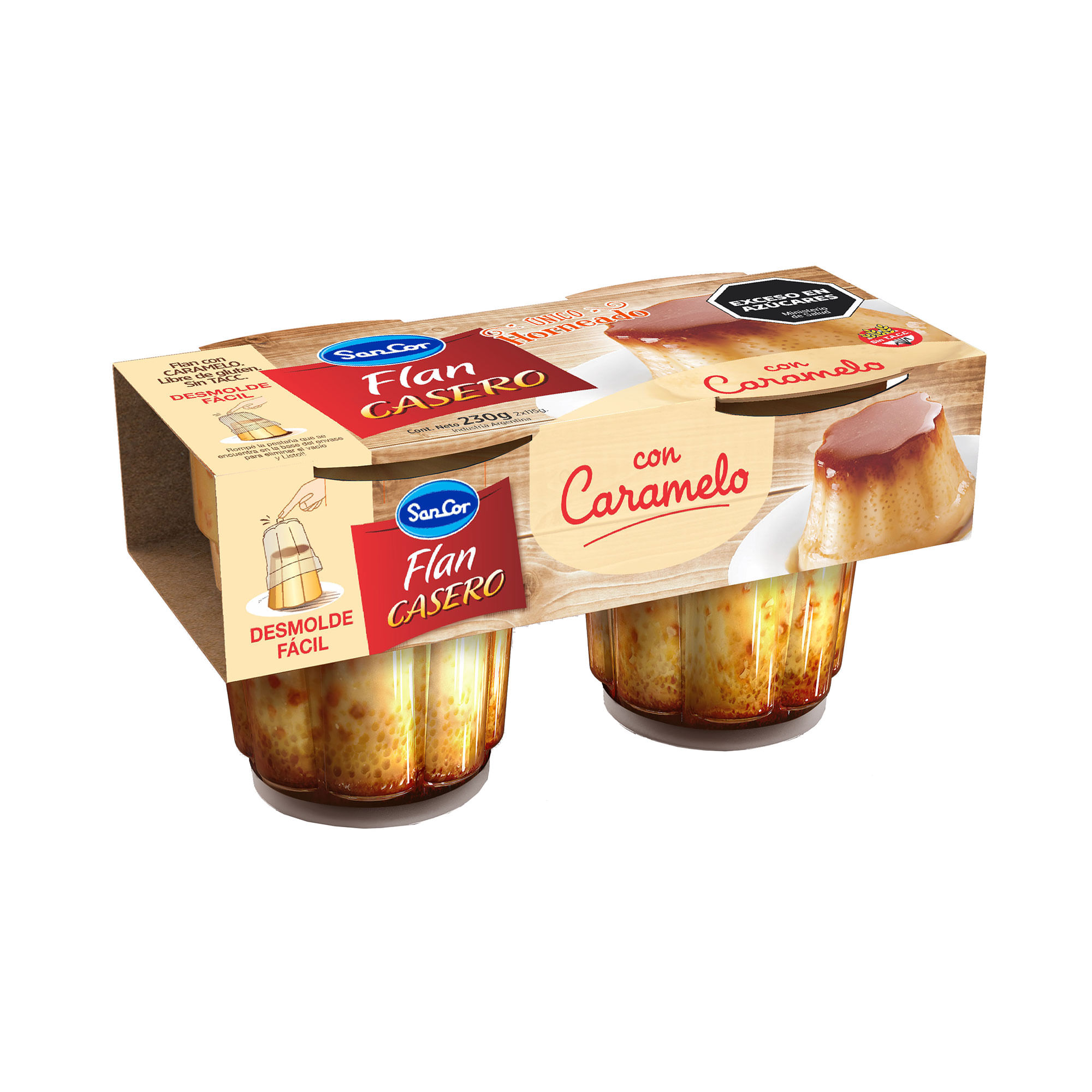 Flan casero Sancor entero con caramelo 115 g. x 2 uni - Carrefour