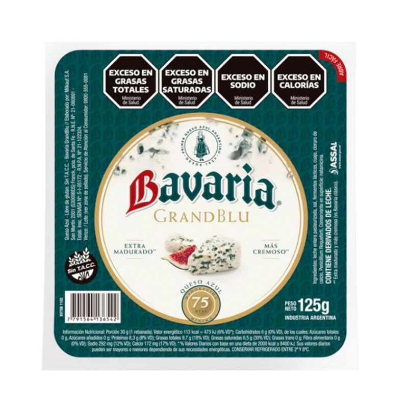 Queso azul Bavaria grandblu trozado 125 g. - Carrefour