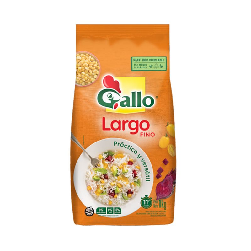 Arroz Largo Fino Gallo 00000 En Bolsa 1 Kg Carrefour