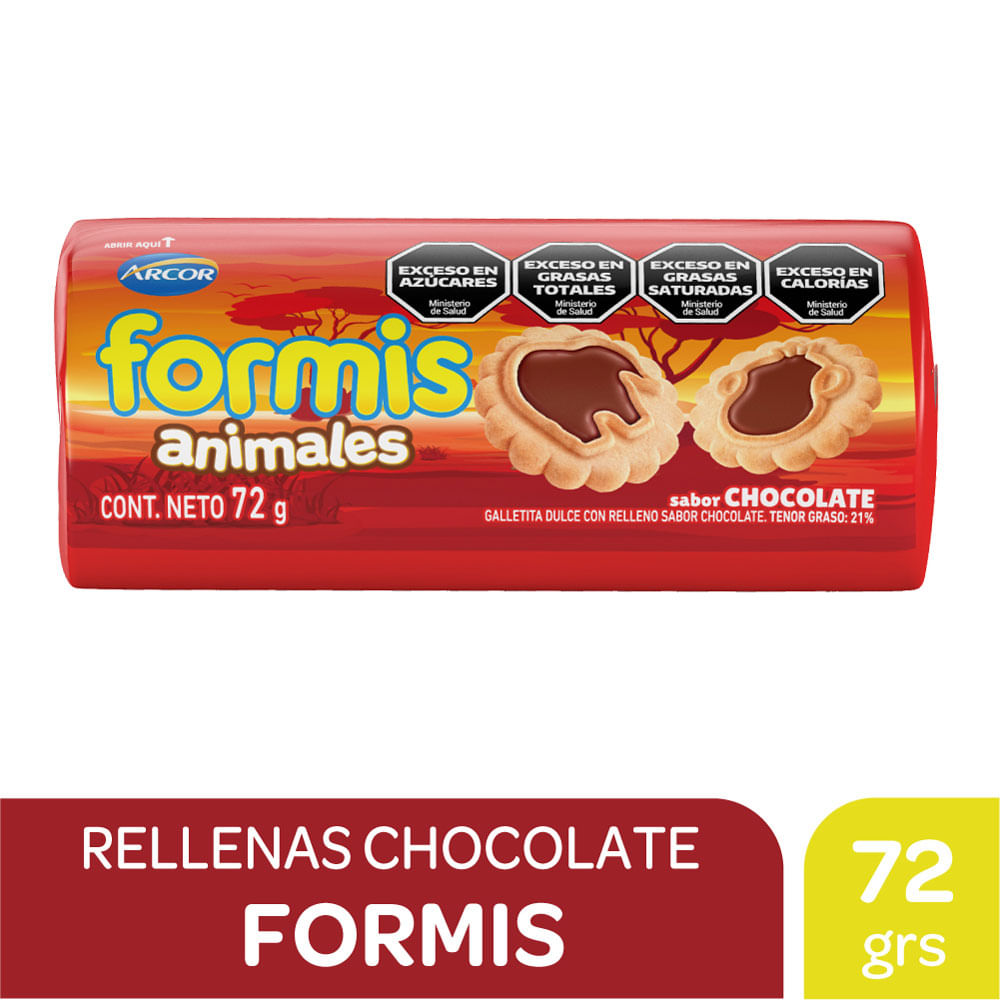 Galletitas Formis vainilla rellenas chocolate 72 g. - Carrefour