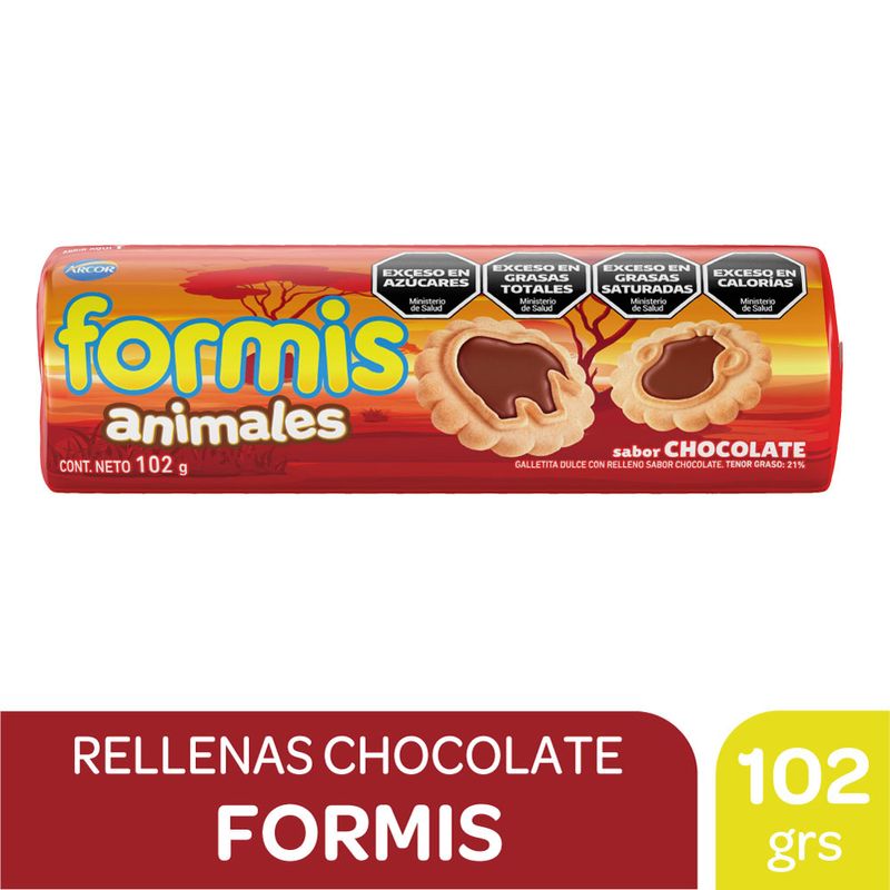 Galletitas Formis vainilla rellenas chocolate 102 g. - Carrefour