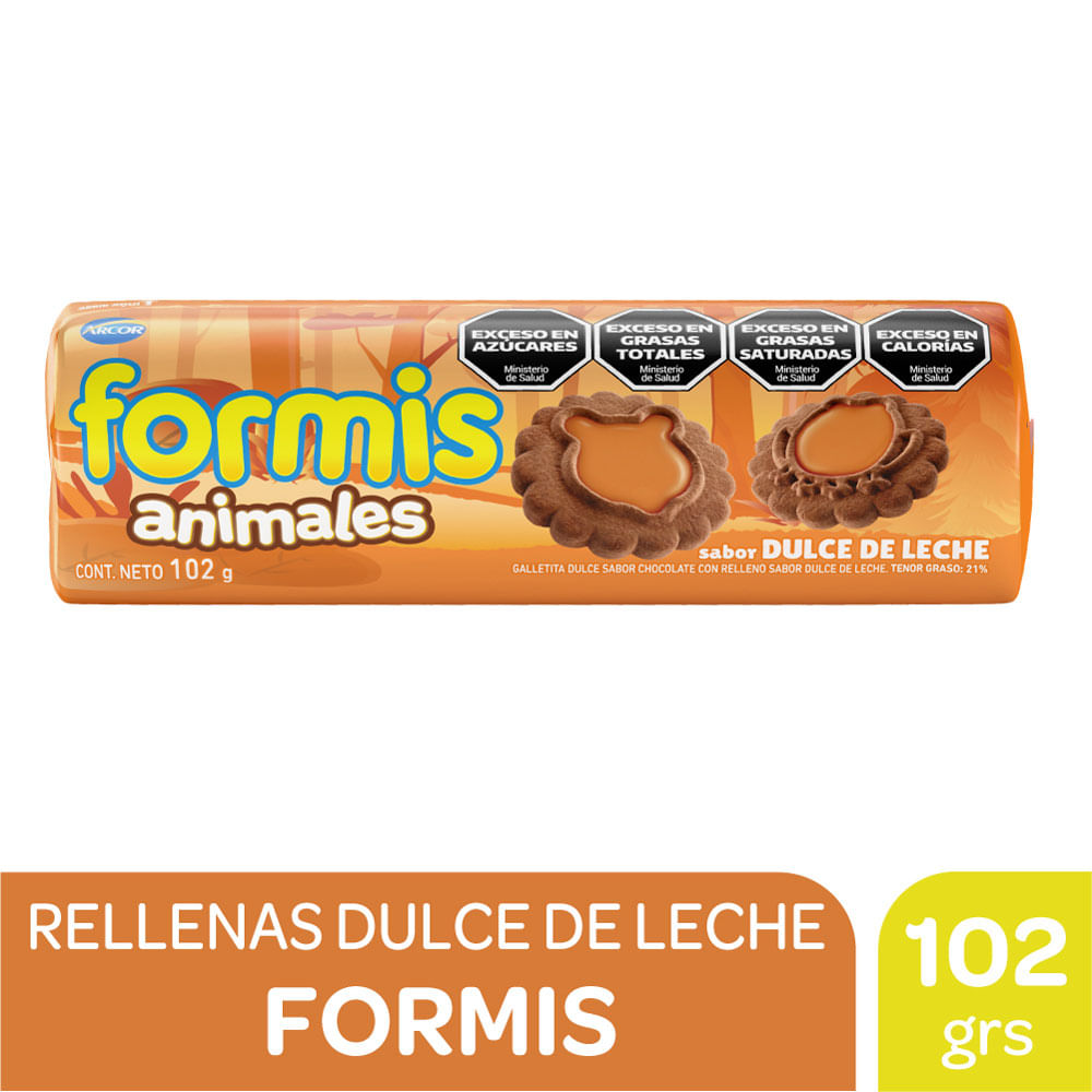Galletitas Formis chocolate rellenas dulce de leche 102 g. - Carrefour