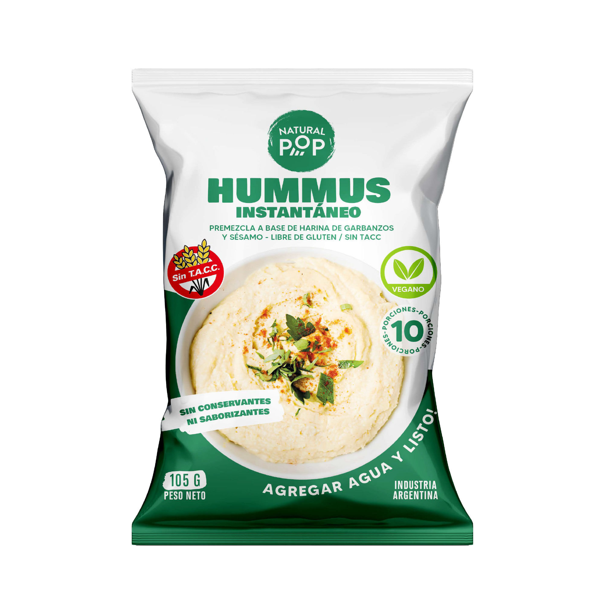 Premezcla Natural pop sin tacc hummus natural 105 g. - Carrefour