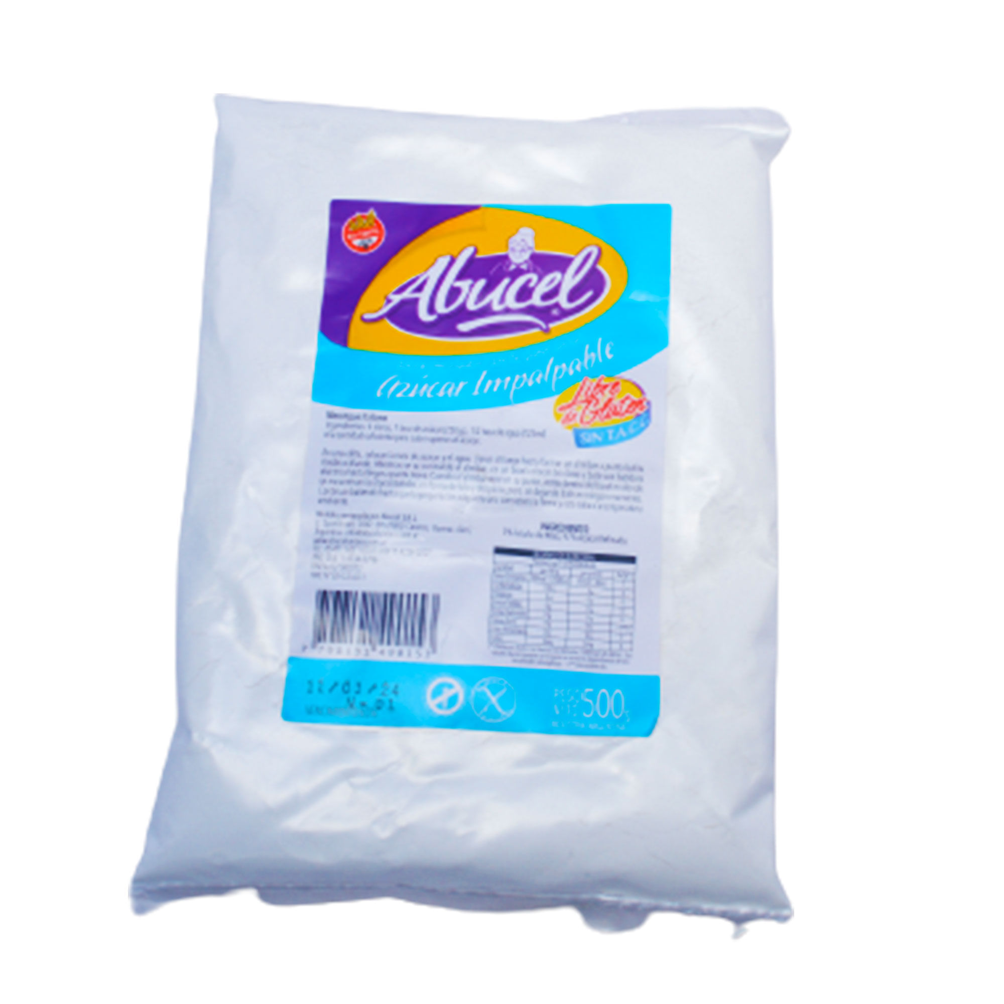 Azúcar impalpable Abucel sin tacc en bolsa 500 g. - Carrefour