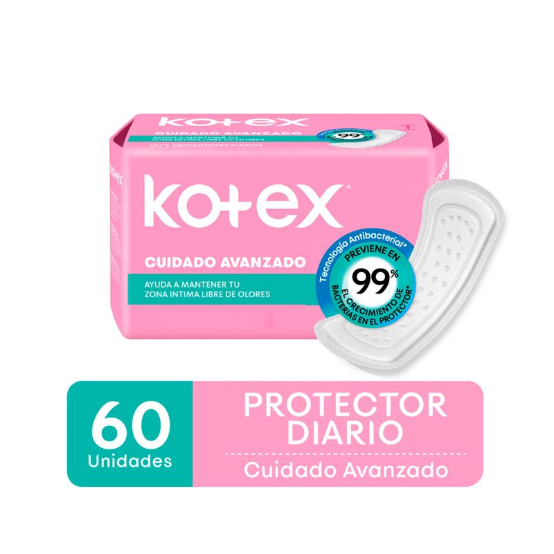 Protector diario Kotex cuidado avanzado 60 uni - Carrefour