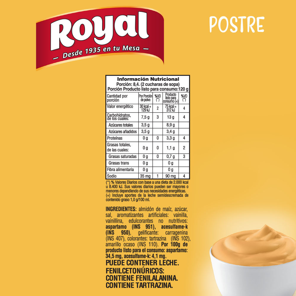 Postre Royal de vainilla 75 g. - Carrefour