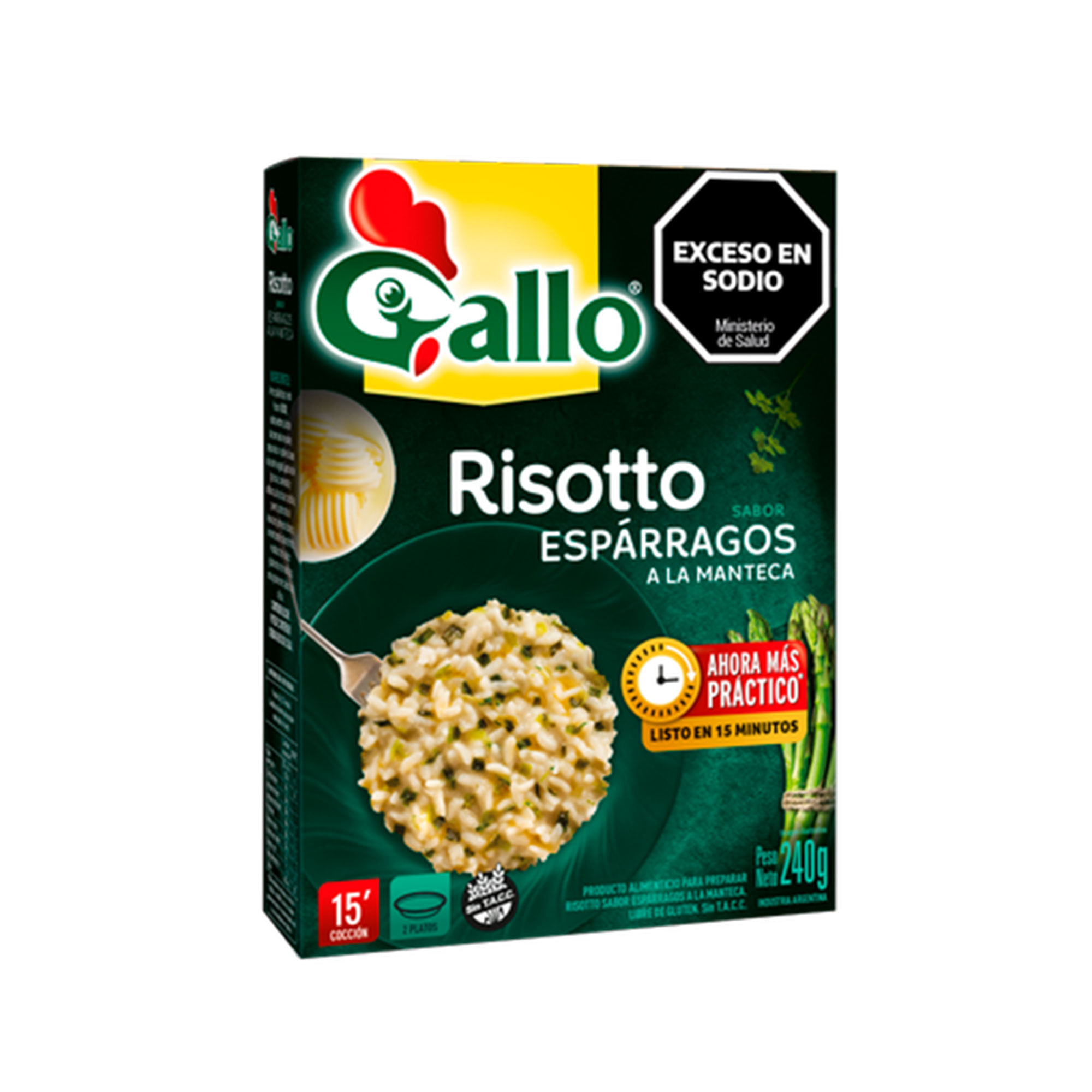 Risotto Gallo espárragos 240 g. - Carrefour