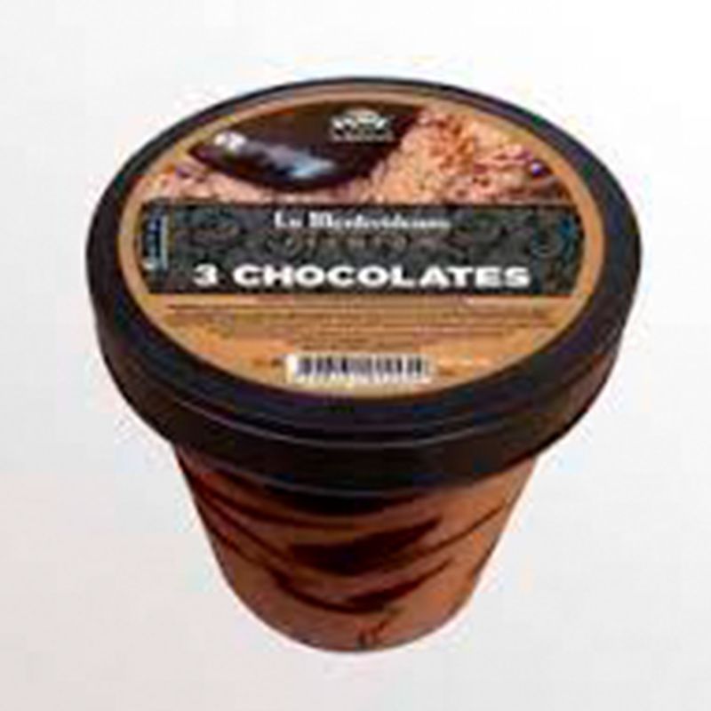 Helado premium La montevideana tres chocolates 500 cc. - Carrefour