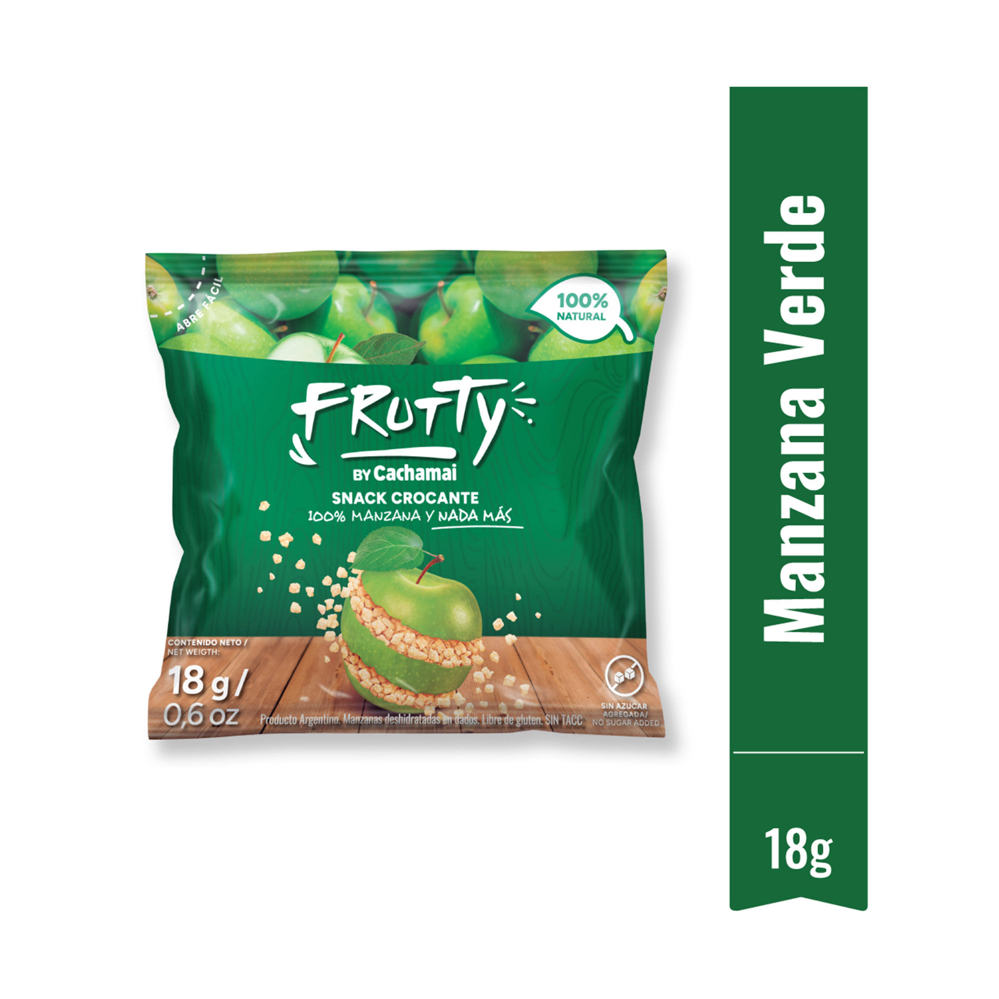 Snacks Frutty de manzana verde deshidratada 18 g. - Carrefour