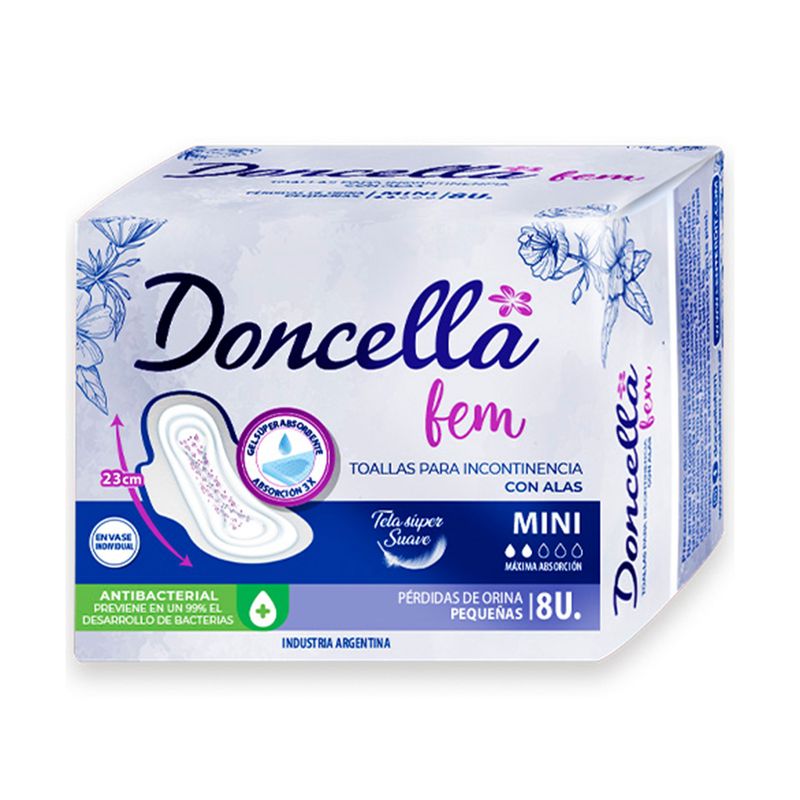 Toalla femeninas Doncella incontinencia mini 8 uni - Carrefour