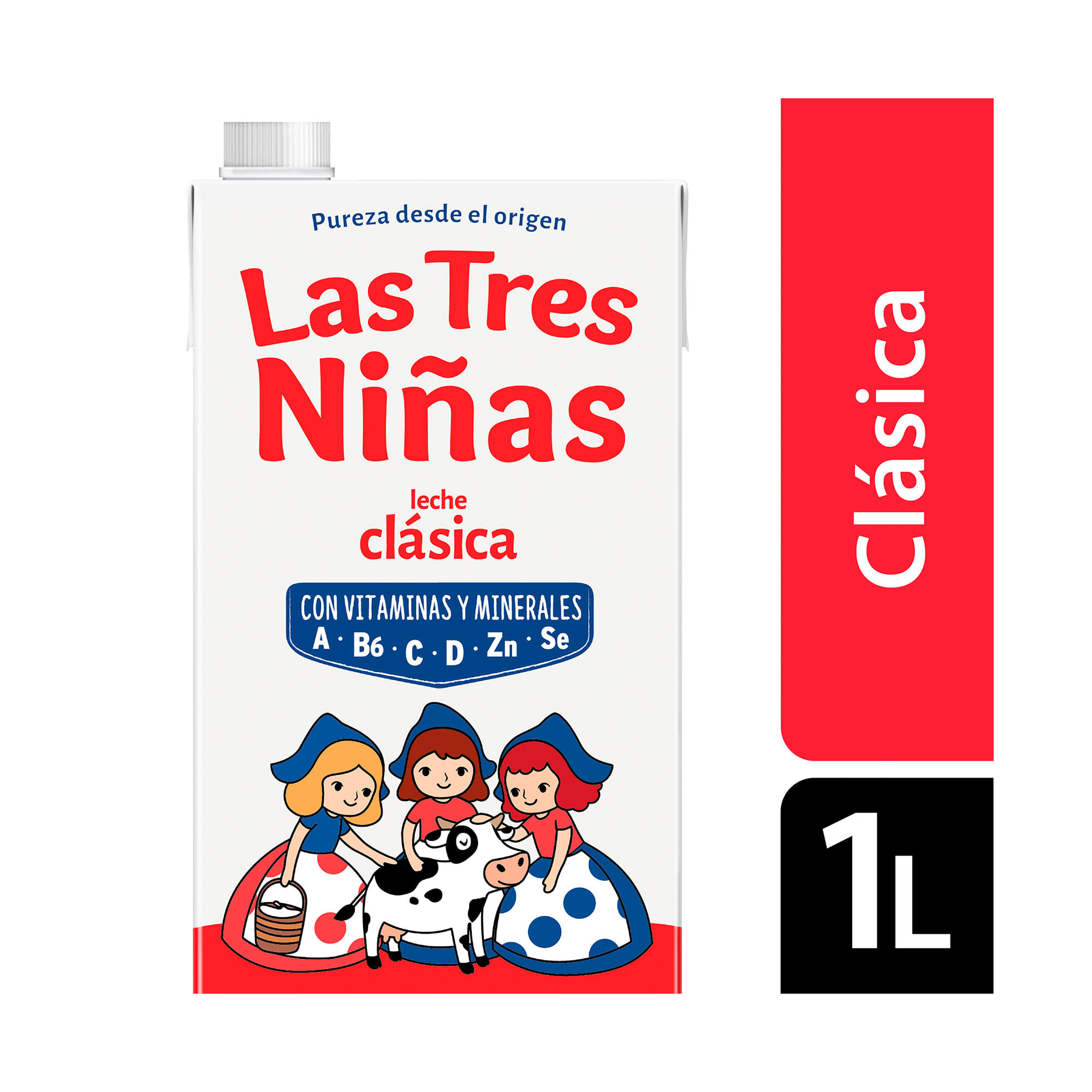 Leche clásica Las tres niñas 3% fortificada 1 lt. - Carrefour