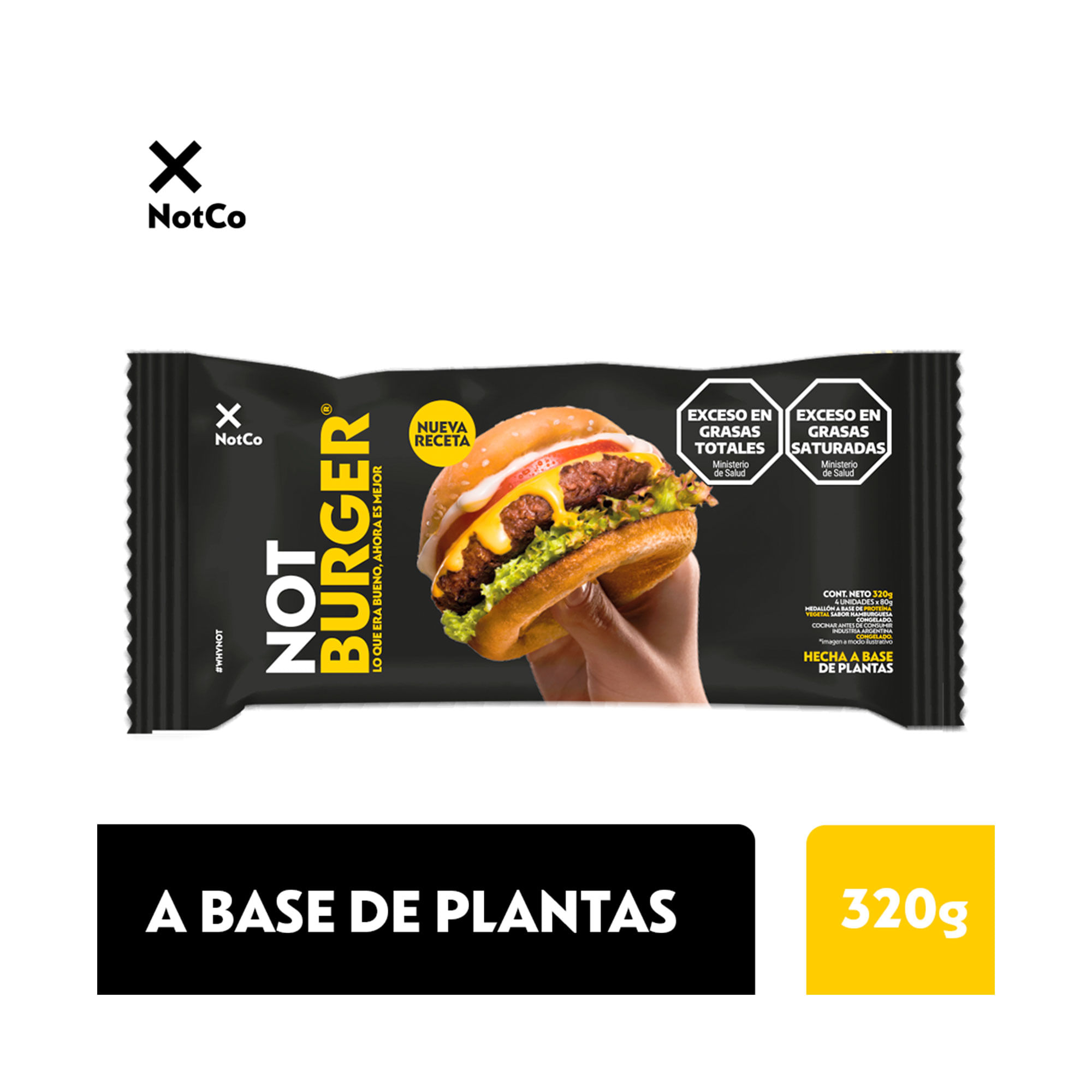 Medallón Not burger premium flow pack 4 uni - Carrefour