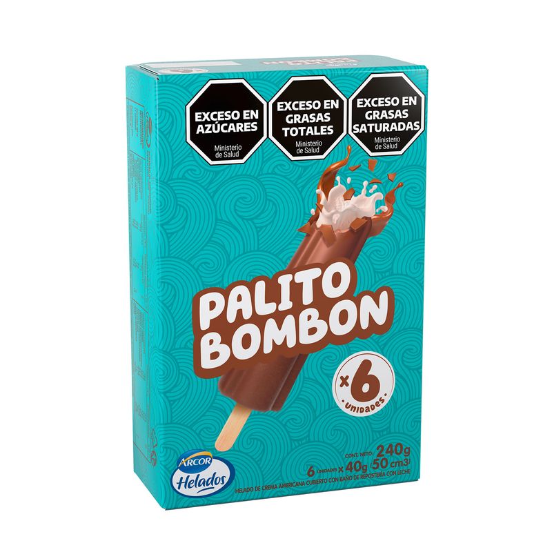 Helado palito bombón Arcor 6 u. - Carrefour