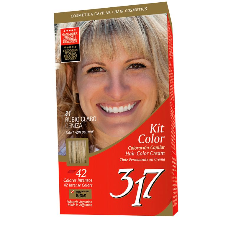 Color permanente 317 kit rubio claro ceniza 8.1 1 uni - Carrefour