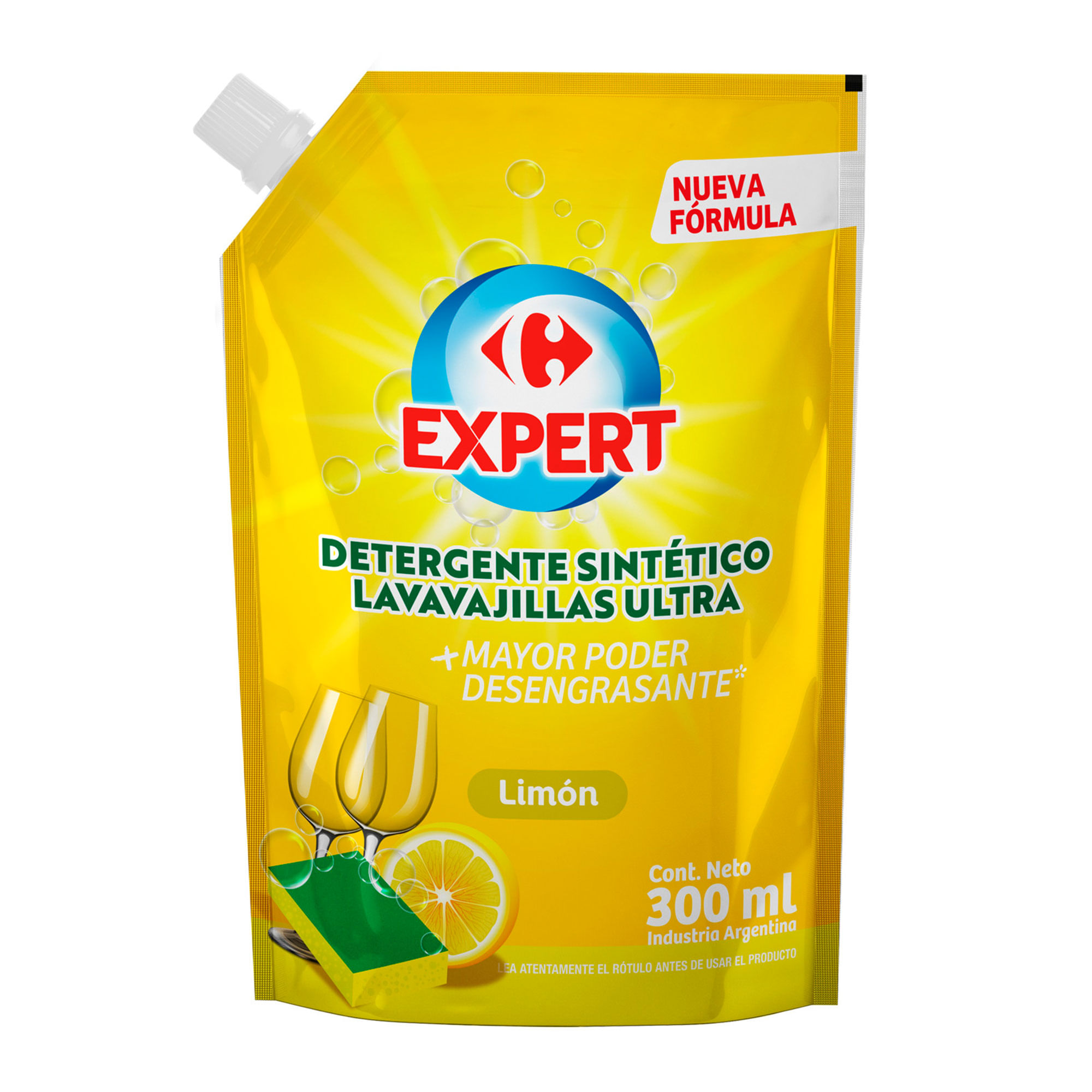 Detergente ultra Carrefour expert limón dp 300 cc. - Carrefour