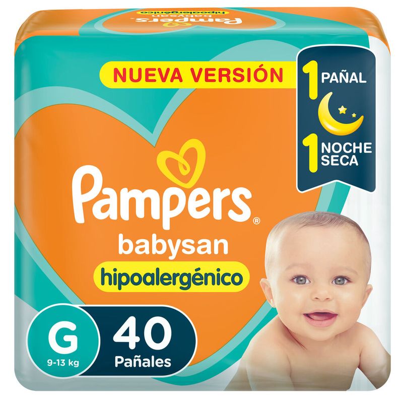 Pañales talle G Pampers babysan 40 uni - Carrefour