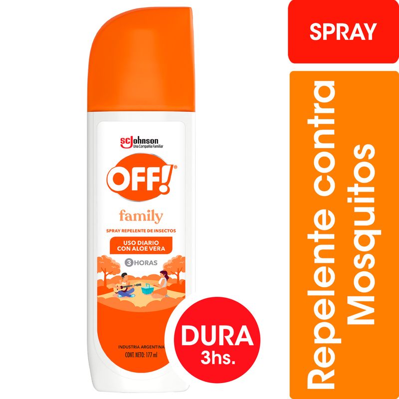 Repelente para mosquitos Off! family spray 177 ml. - Carrefour