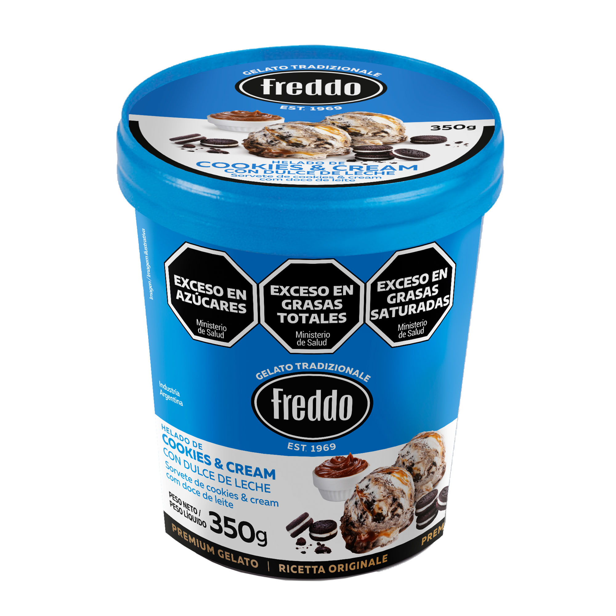 Helado Freddo cookies cream en pote 350 g. - Carrefour