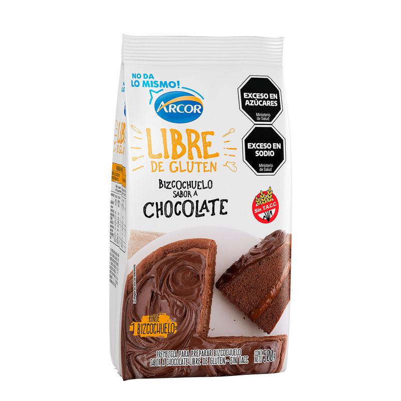 Premezcla para bizcochuelo Arcor chocolate 500 g. Sin TACC - Carrefour